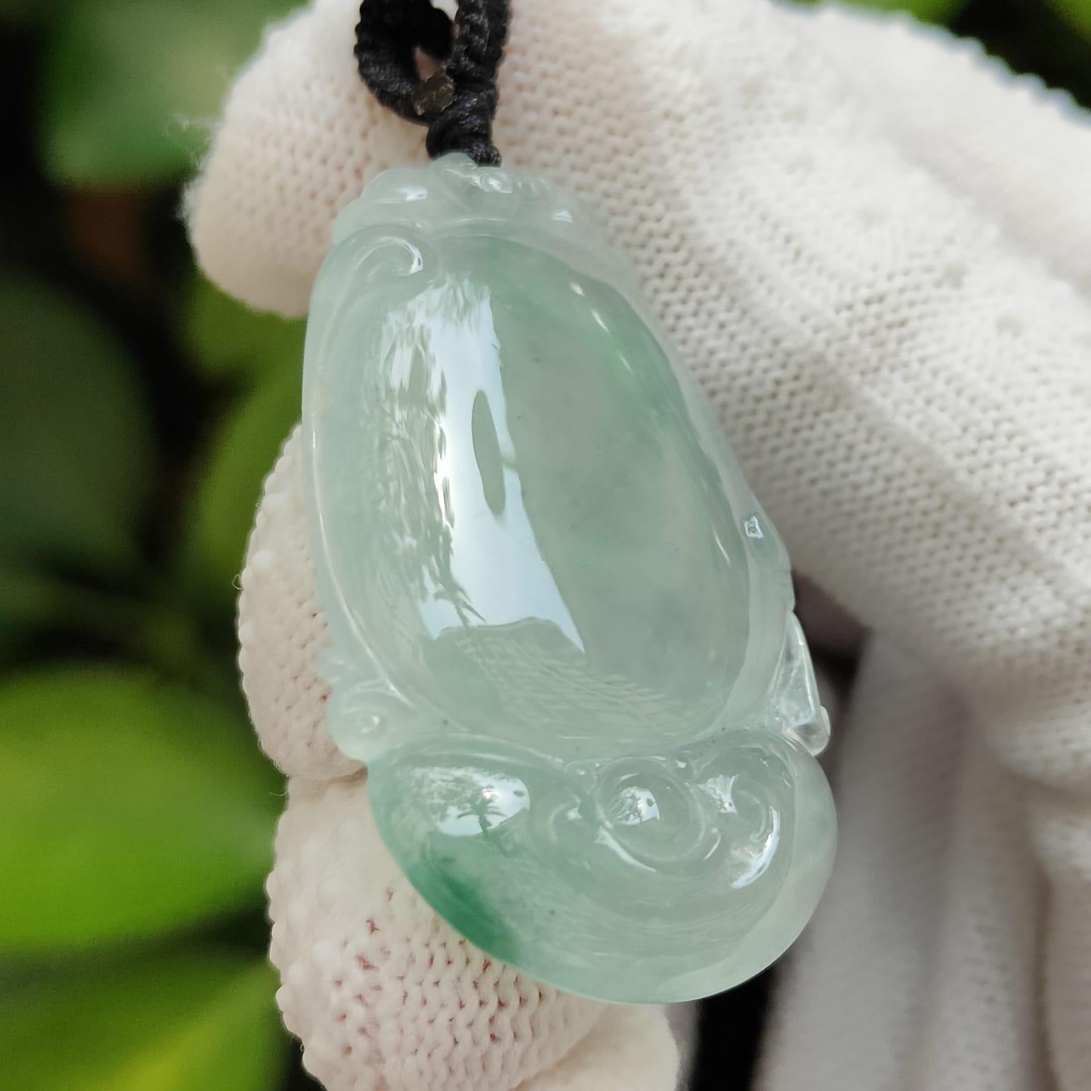 Water's Wisdom Jade - Natural Ice-Type Jadeite Ruyi Pendant (Sku ...