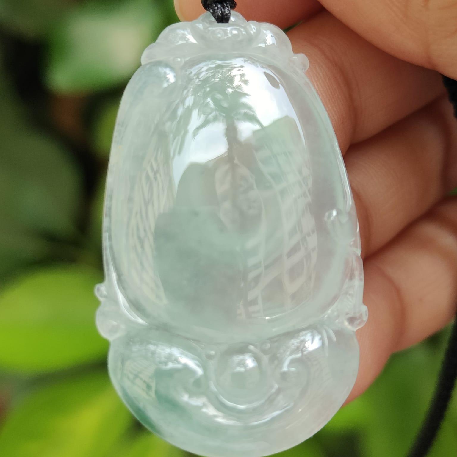 Water's Wisdom Jade - Natural Ice-Type Jadeite Ruyi Pendant (Sku ...