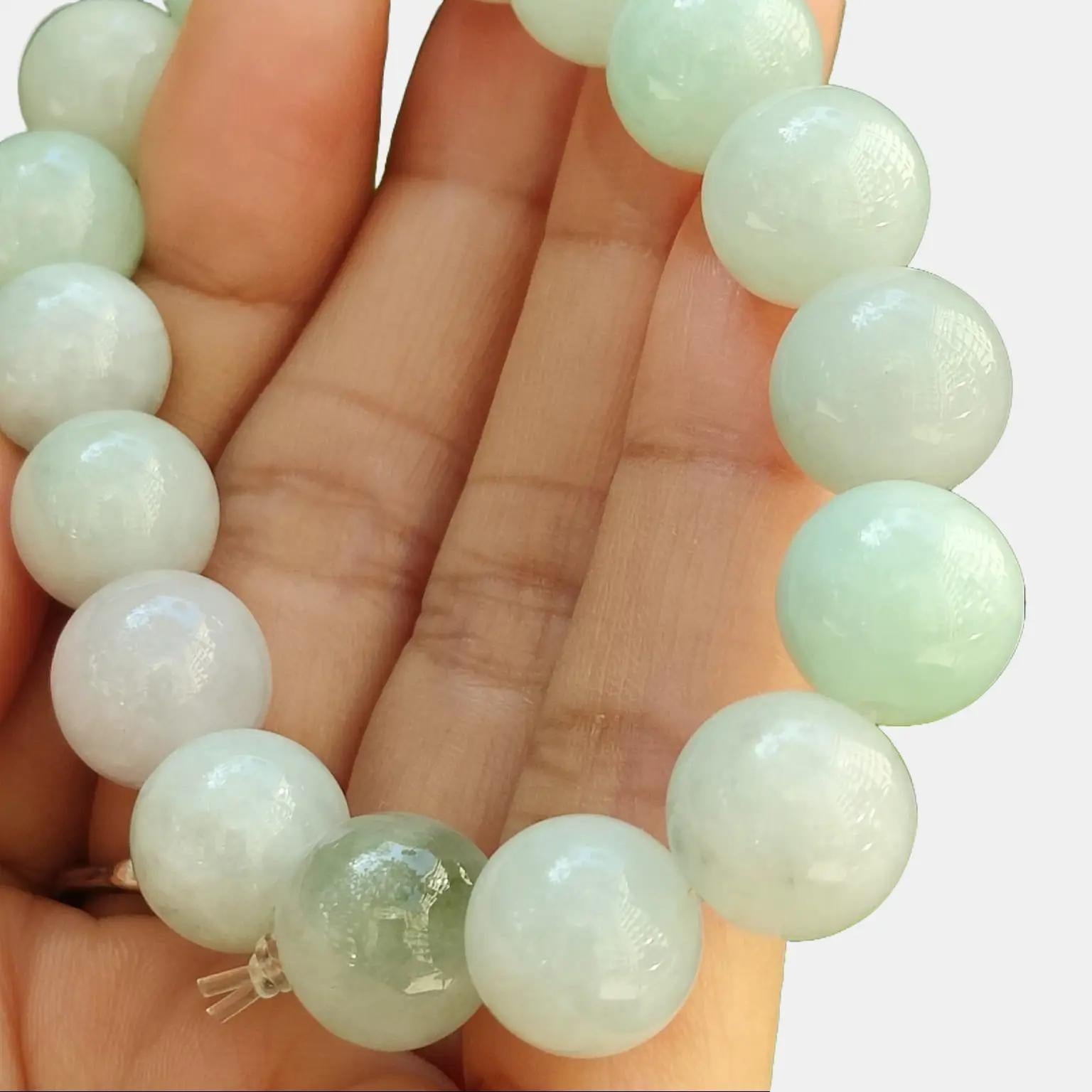Water Lily Whisper - Natural Lavender-Green Jadeite Bracelet (Sku ...
