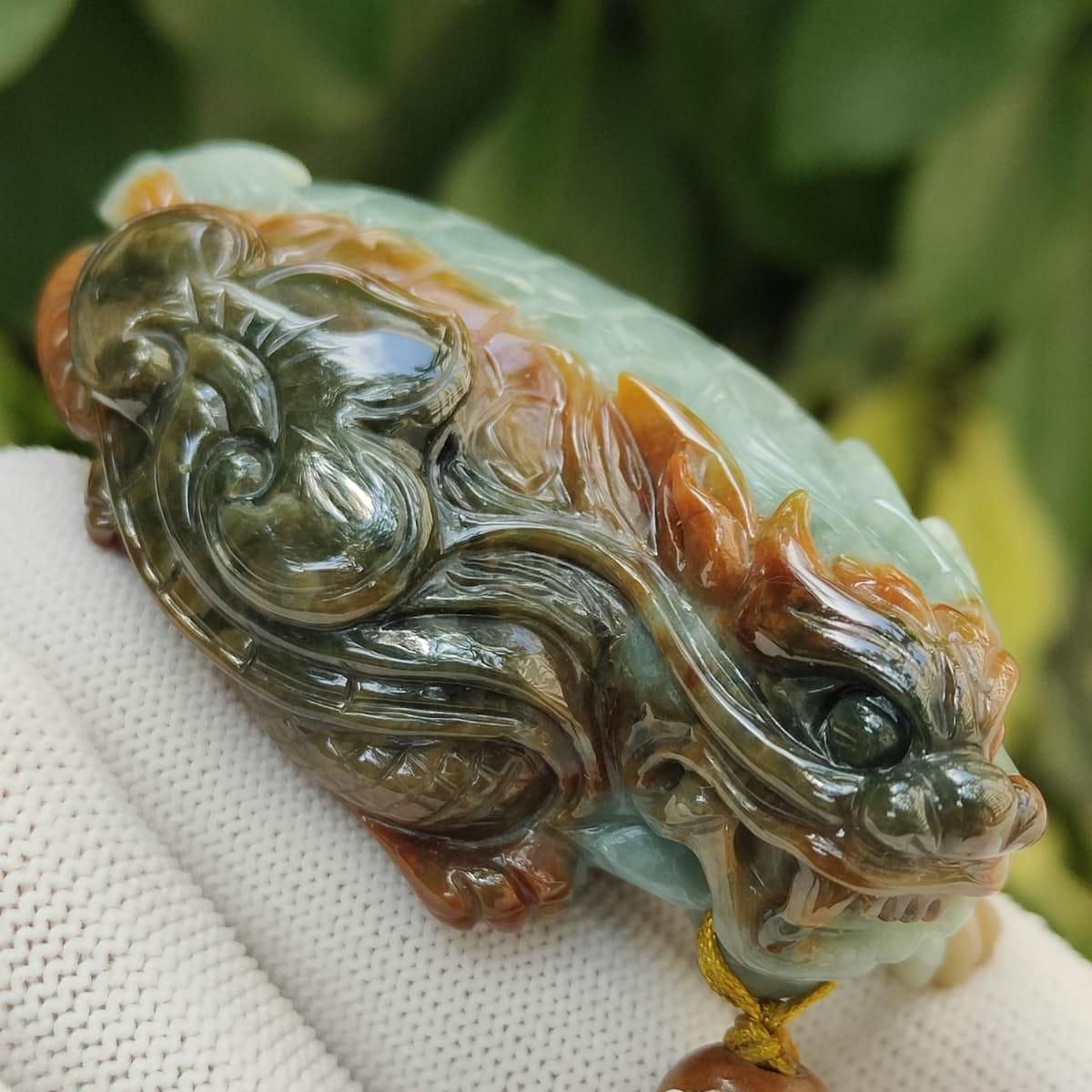 Five Elements Dragon Turtle – Natural Jadeite Harmony, Certified ...