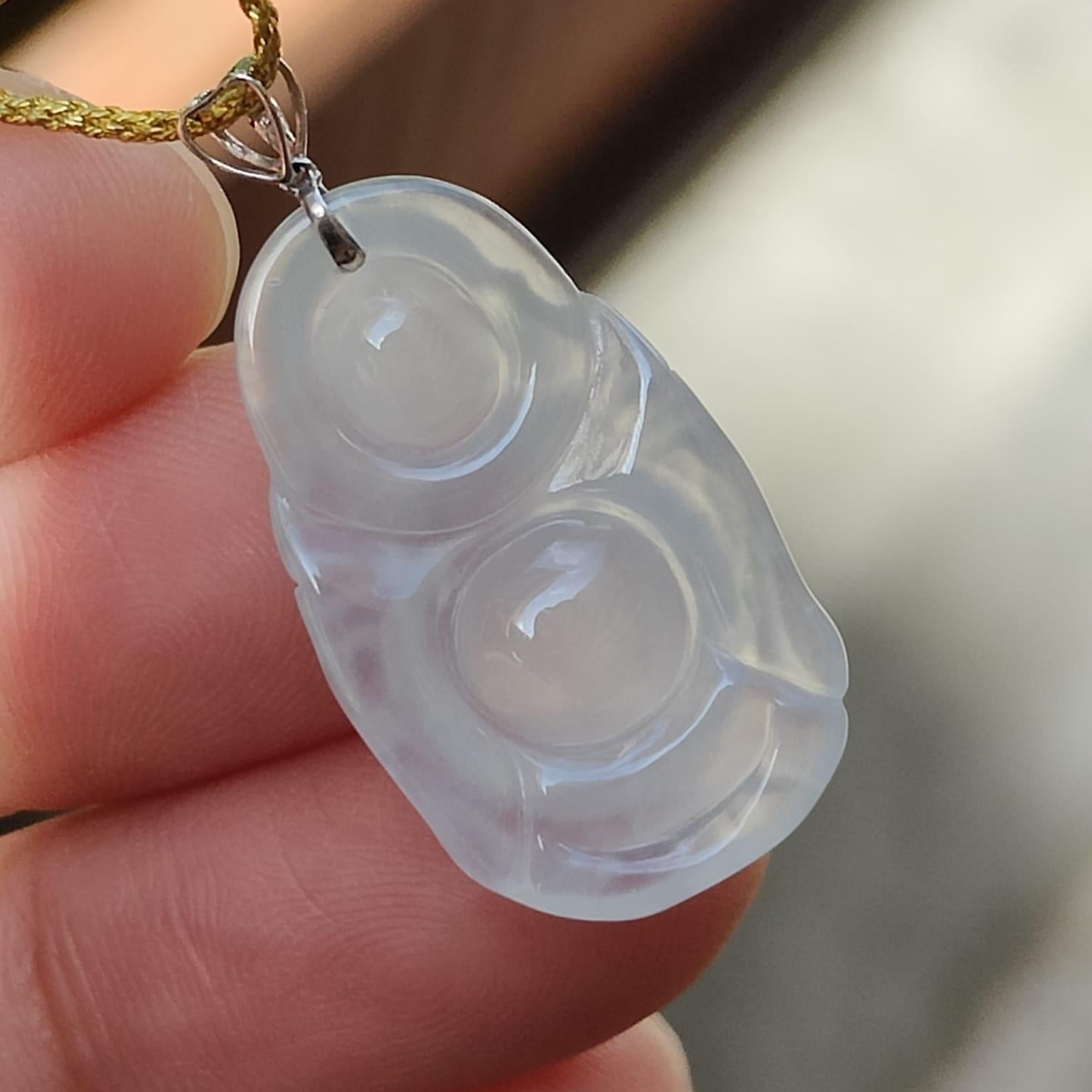 Icy Translucent Jadeite Pendant – Seize Career Luck 🌱🌀